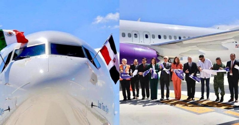 Llega al AIFA el primer vuelo procedente de República Dominicana