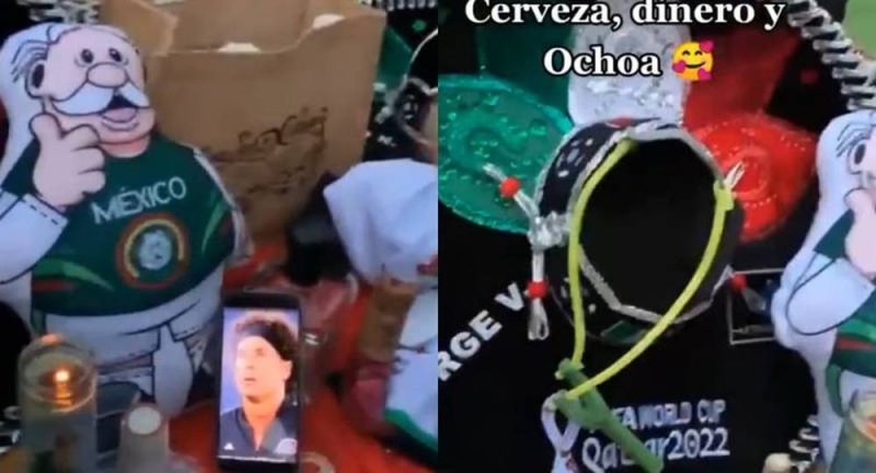 ¡San Memo Ochoa! Mexicanos le ponen un altar en Qatar previo al duelo ...
